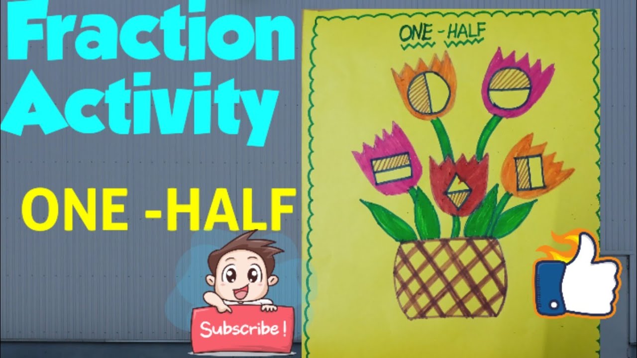 Fraction Activity/ one-half fraction 📐📏 - YouTube