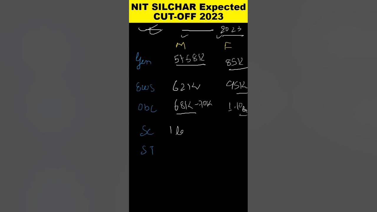 🔴NIT SILCHAR 2023 CUT-OFF || 3 lacs me NIT😱Jee mains cutoff nit CutOff ...