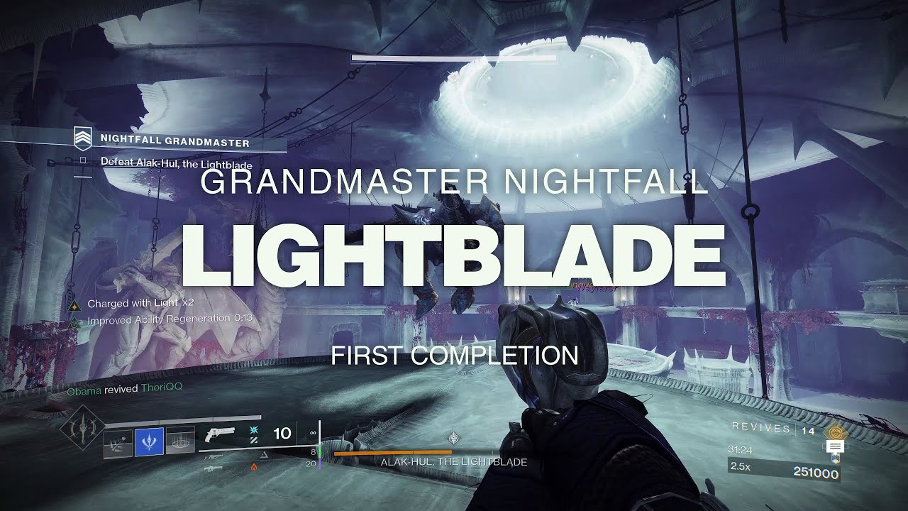 First Grandmaster Lightblade Nightfall Platinum Completion (No ...