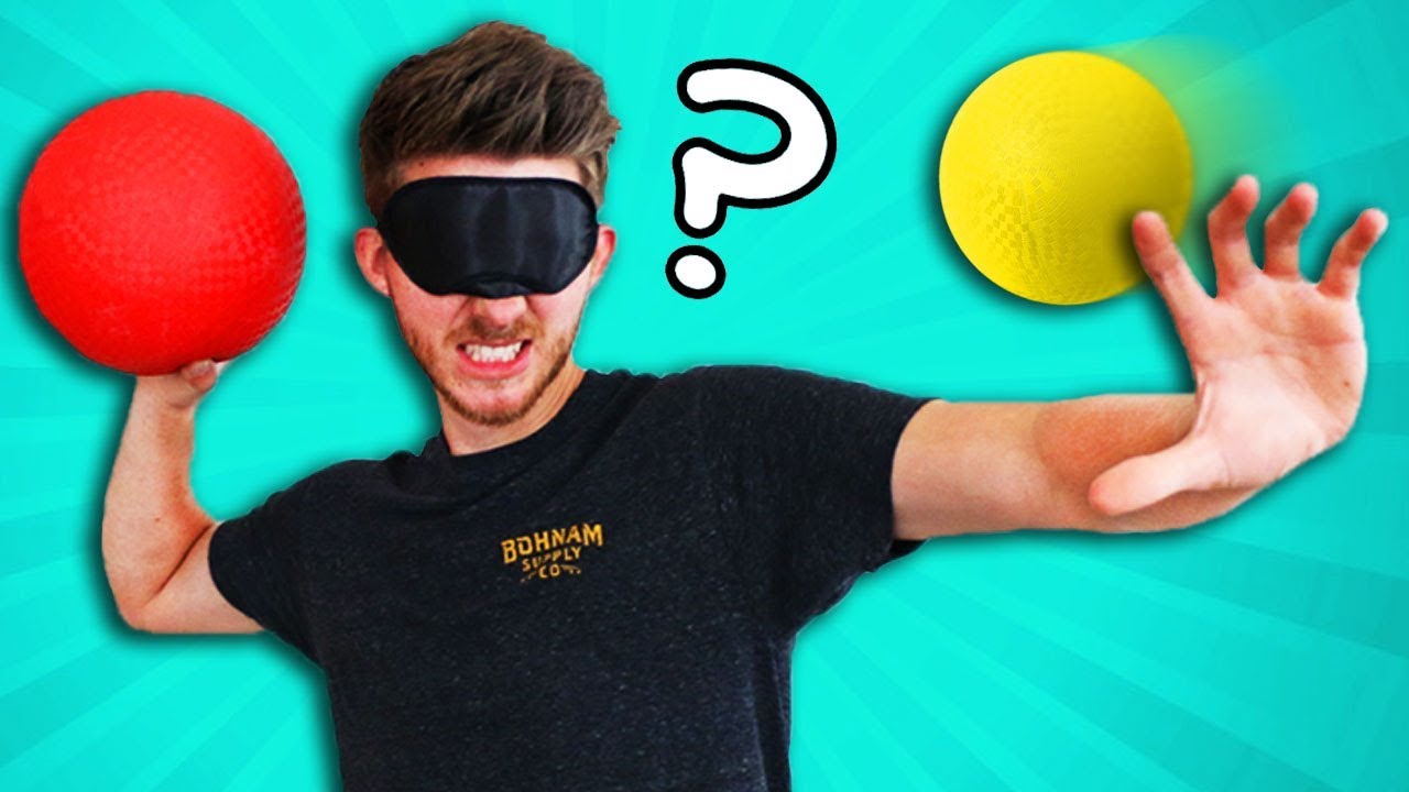 BLIND Dodgeball Challenge!! - YouTube