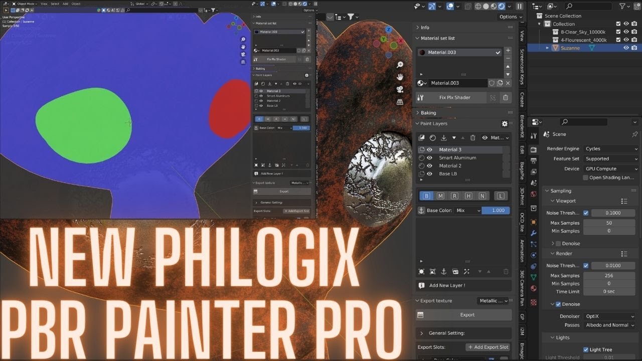 *NEW* Blender 3.6 using Philogix PBR Painter Pro - YouTube