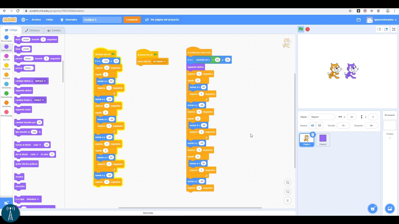 Tecno3 - Clones en Scratch - YouTube