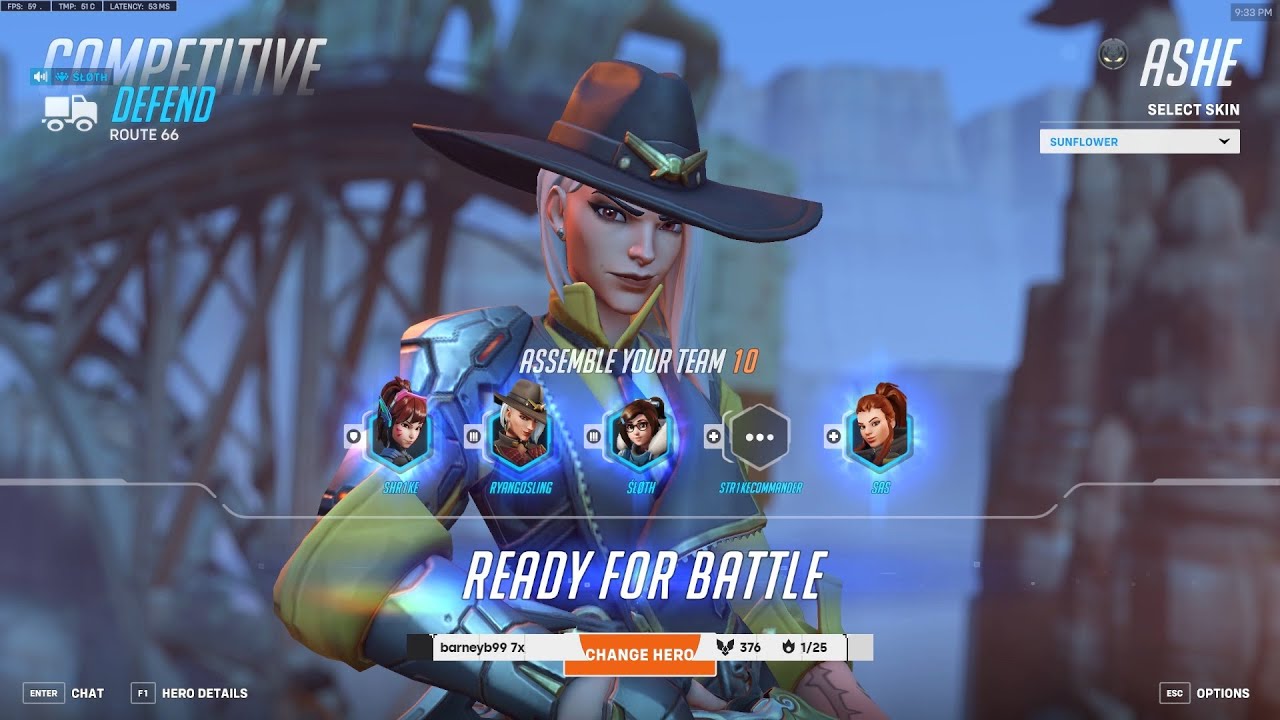 19k Dmg Gale Ashe Cassidy Overwatch 2 Season 12 Top 500 Gameplay