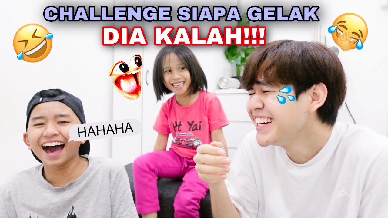 CHALLENGE SIAPA GELAK DIA KALAH! 😝 GELAK MACAM HAWAU 🤣 - YouTube