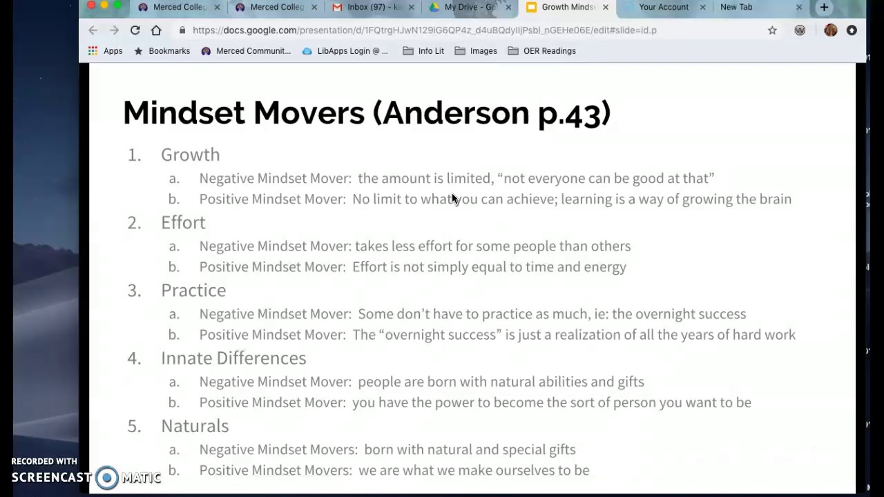 College 10: Mindset Movers - YouTube