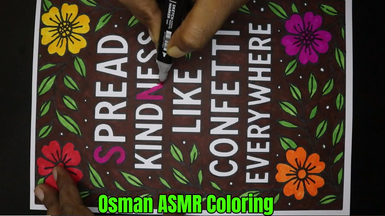 Spread Kindness Like Confetti Everywhere Coloring Page Colored By Osman ...