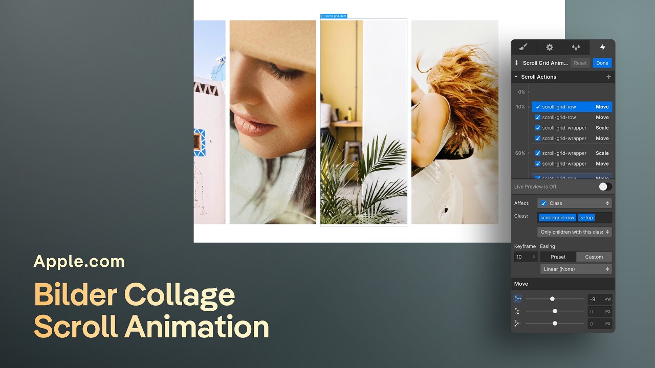 Bilder Grid Scroll Animation von Apple.com nachbauen - YouTube