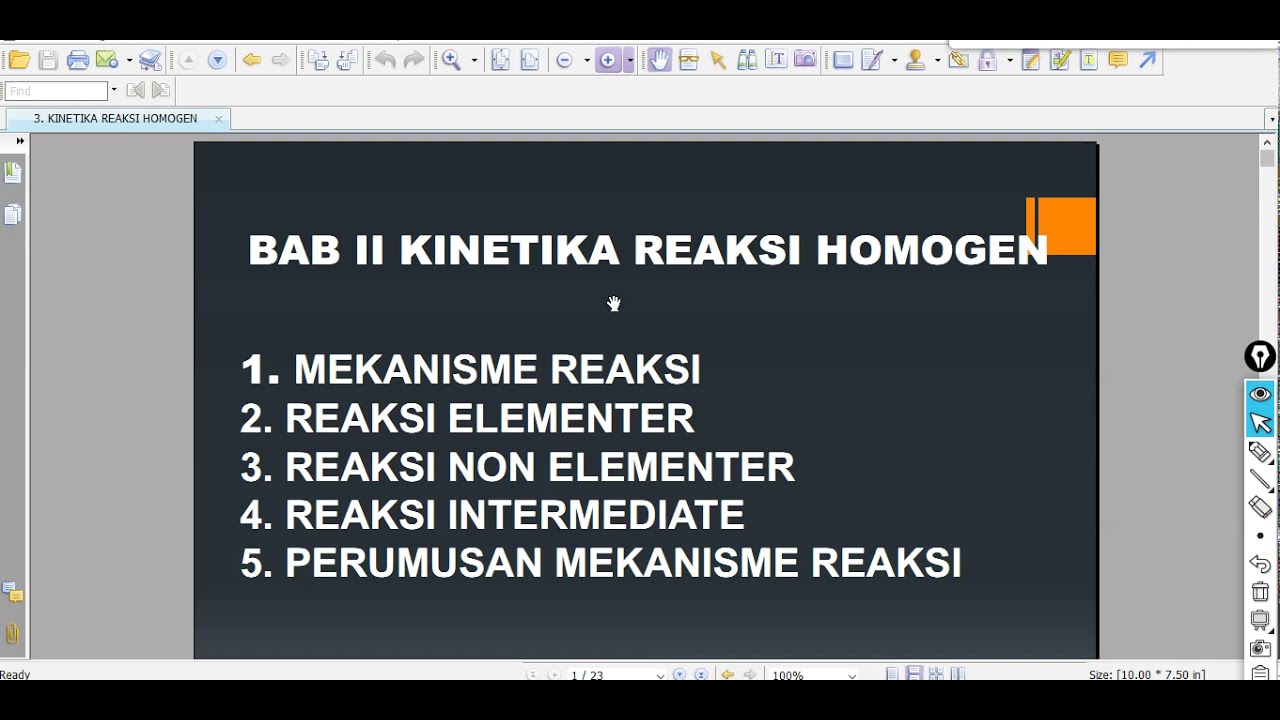 Chemical Reaction Engineering - Reaksi Non Elementer dan Intermediate ...