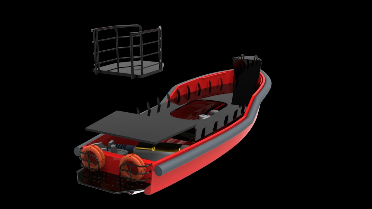 Rettungsboot 1:50 RC Rescue Boat Ship Haller3D.com - YouTube