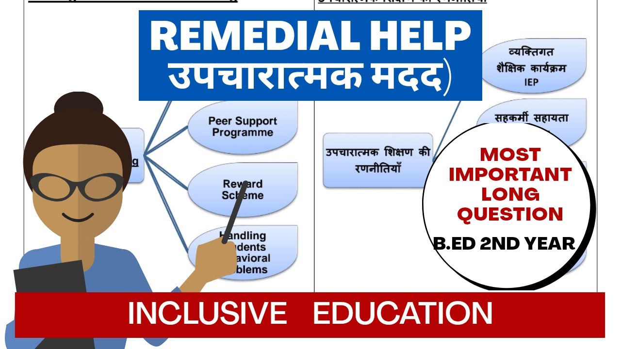 Remedial Help ( उपचारात्मक मदद) / Inclusive Education / B.Ed 2nd year ...