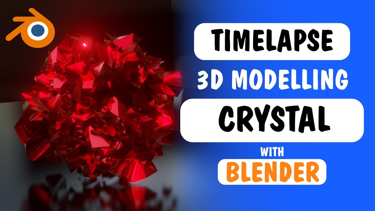 Timelapse | 3D Modelling Ruby | Crystal Texture | Blender 3.0.1 - YouTube