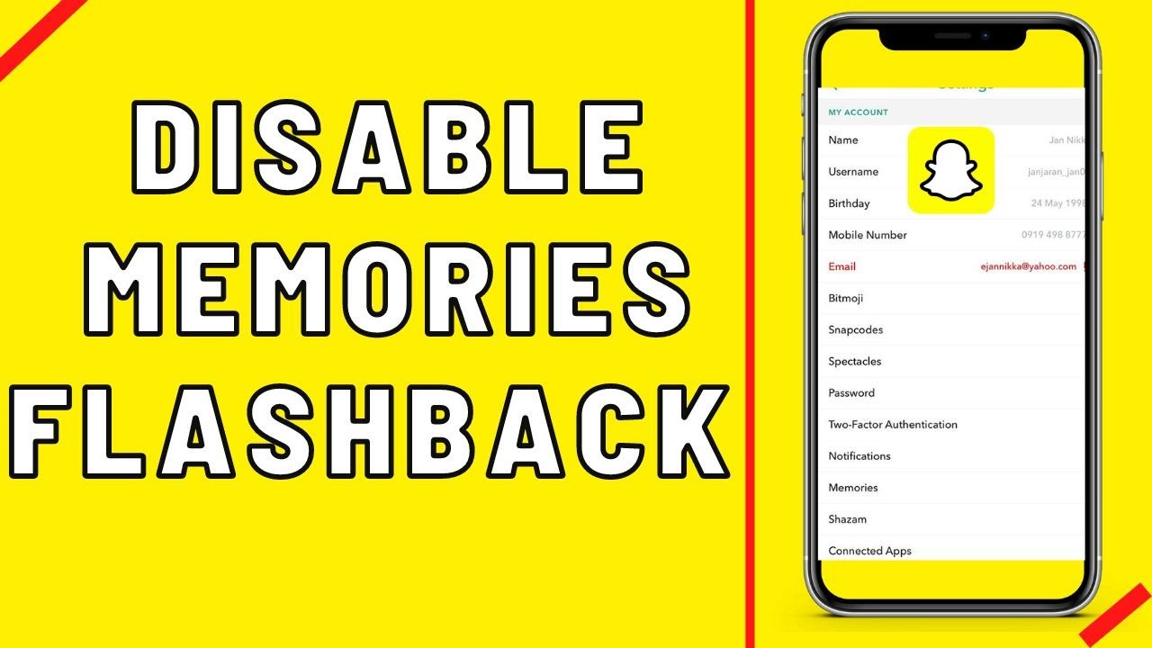 HOW TO DISABLE MEMORIES FLASHBACK ON SNAPCHAT - YouTube