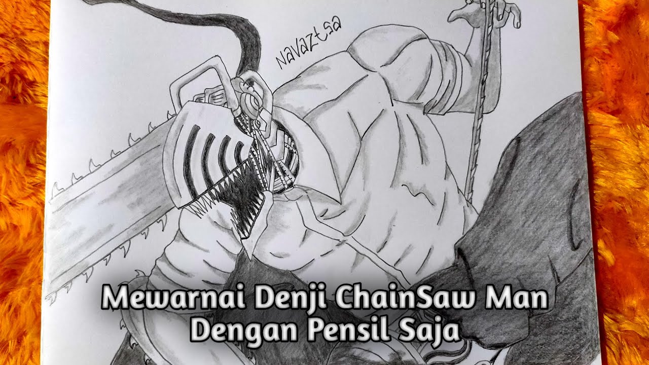 Cara Mewarnai Denji ChainSaw Man Dengan Mudah | Hanya Dengan Pensil ...