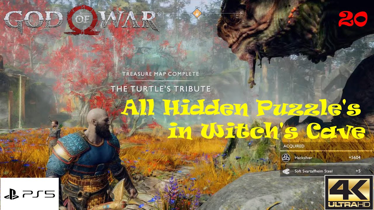 GOW 4 - All Hidden Collectibles, Turtle's Tribute & Puzzles in Witch's ...