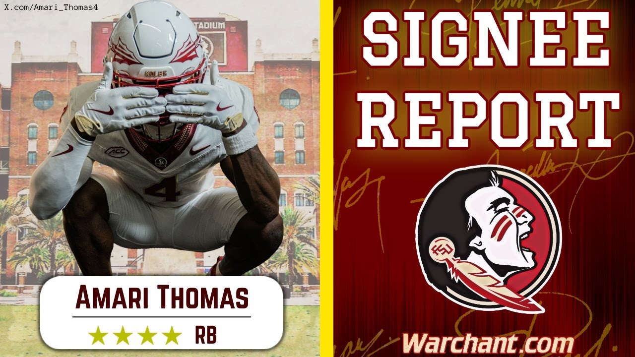 FSU Football SIGNEE REPORT Amari Thomas | Rivals 4-Star RB signs with ...