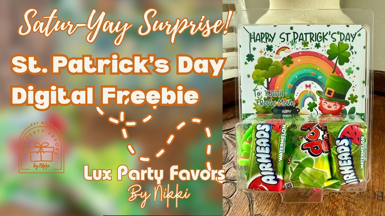 Satur-Yay Surprise🎉| Digital Freebie | St. Patrick’s Day Candy Gram ...