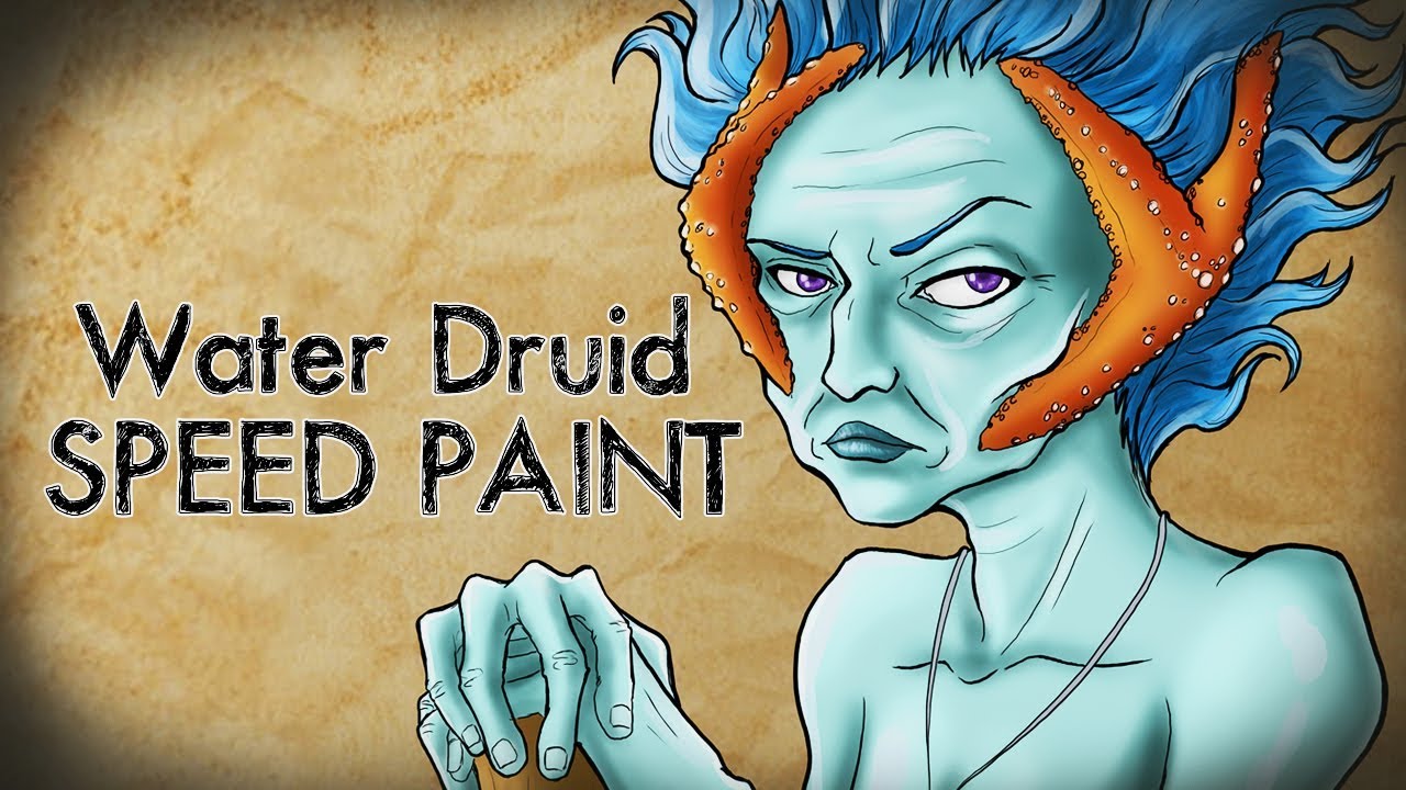 Water Druid | SPEEDPAINT - YouTube