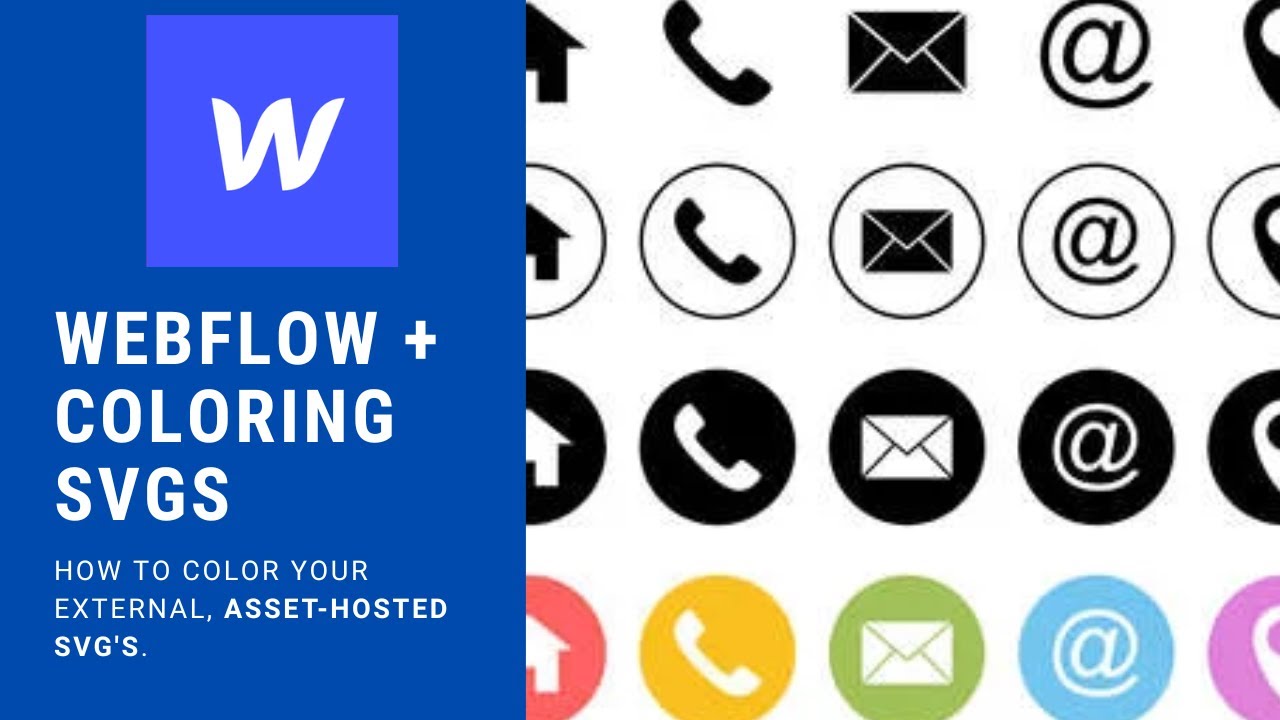 Webflow - How to Color External SVGs - YouTube