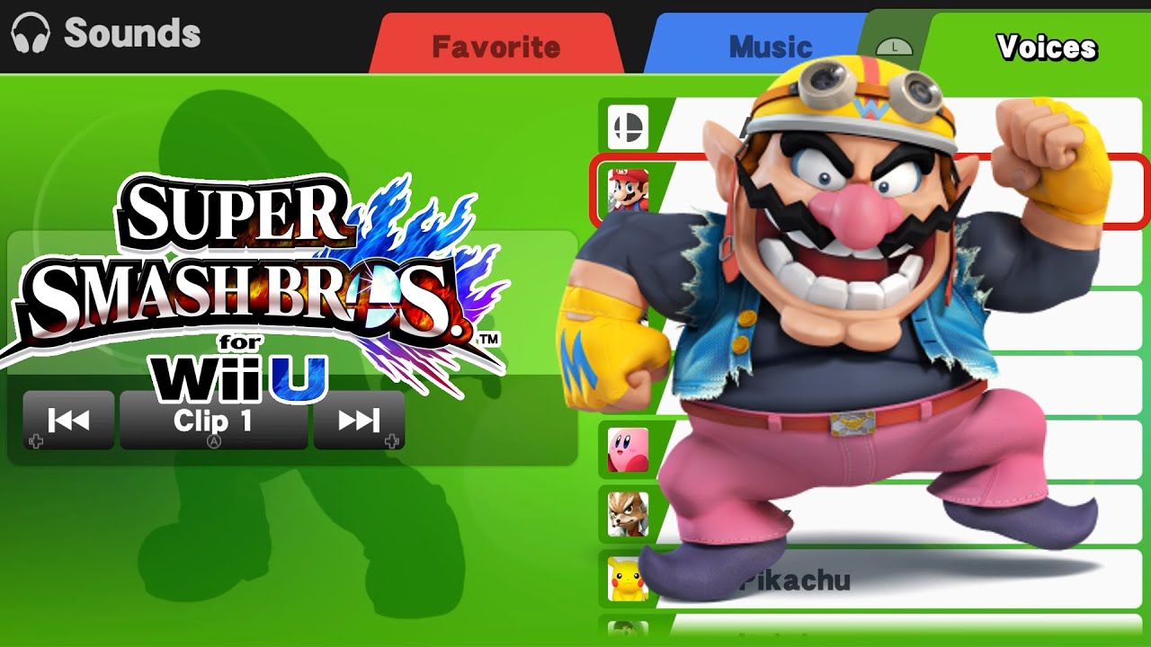 Wario Voice Clips - Super Smash Bros Wii U - YouTube