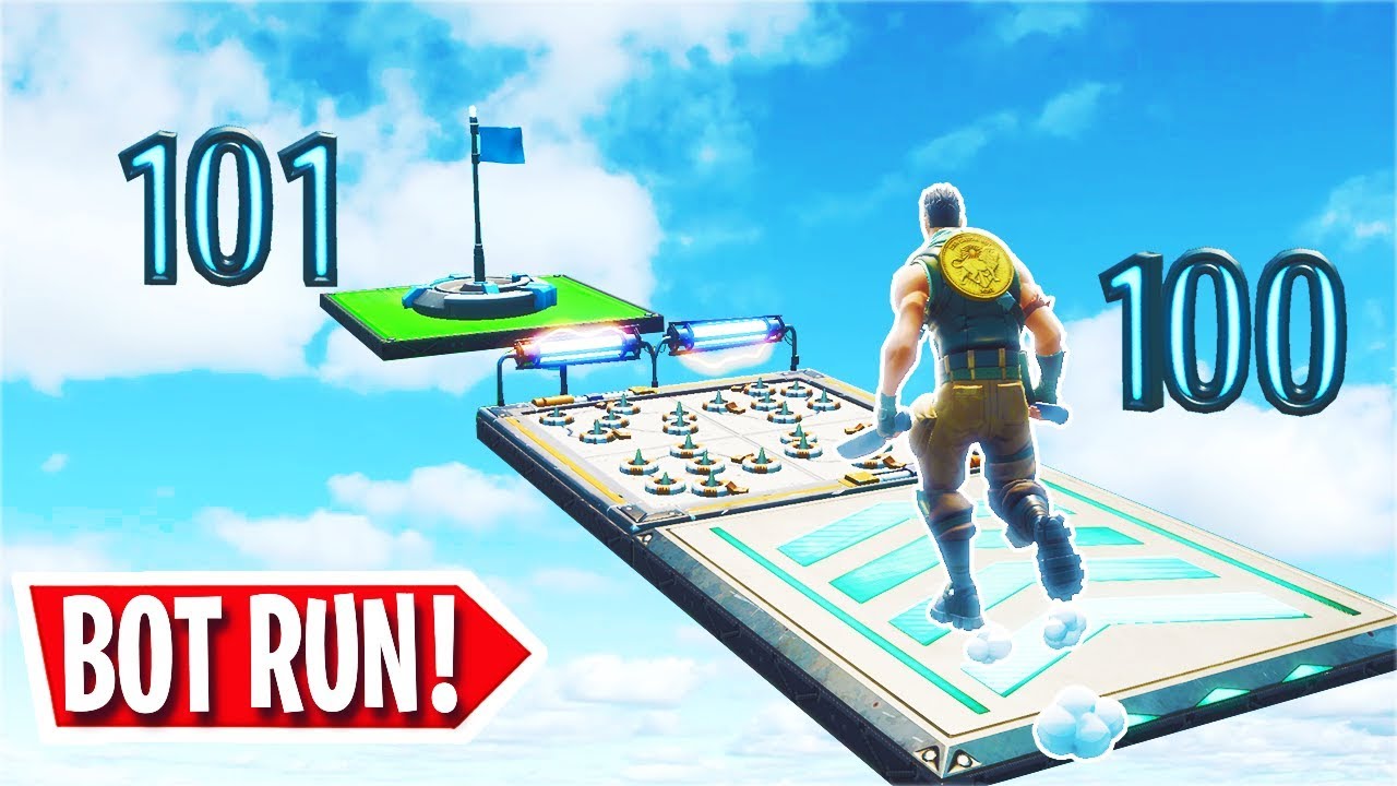 The 101 Level Default Deathrun for *BOTS*... (Fortnite Creative) - YouTube