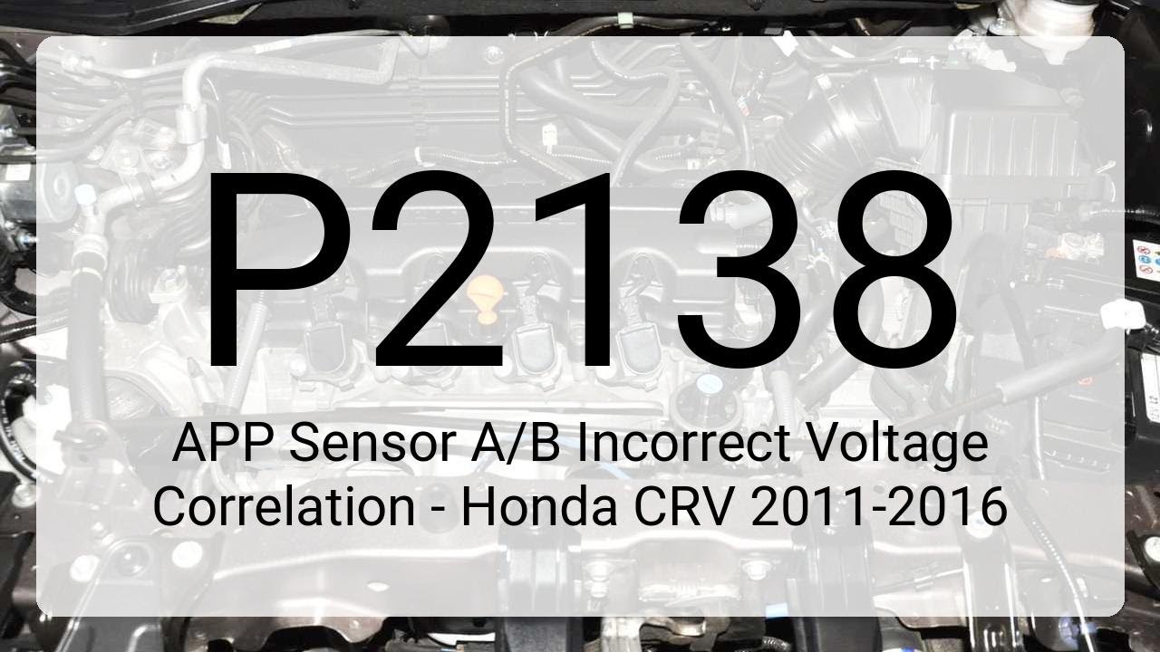 DTC P2138: APP Sensor A/B Incorrect Voltage Correlation - Honda CRV ...