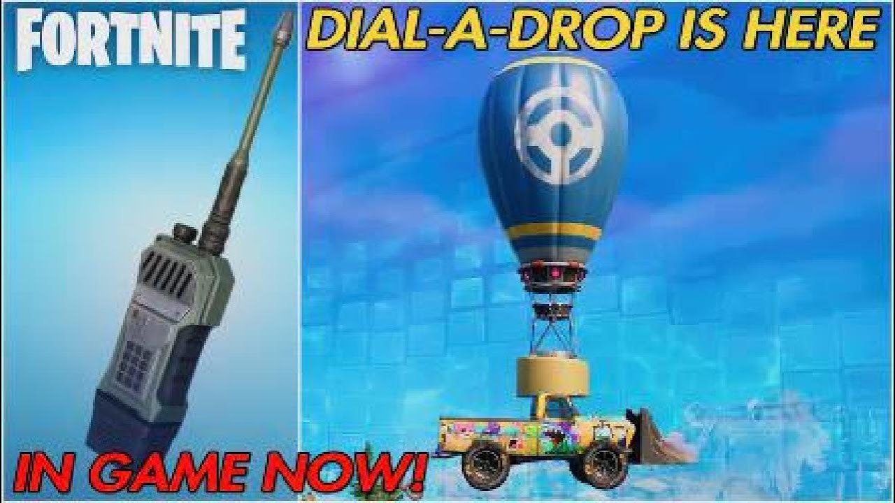 DIAL-A-DROP IS HERE, in Game Now - Fortnite Chapter 3 Season 4 - YouTube