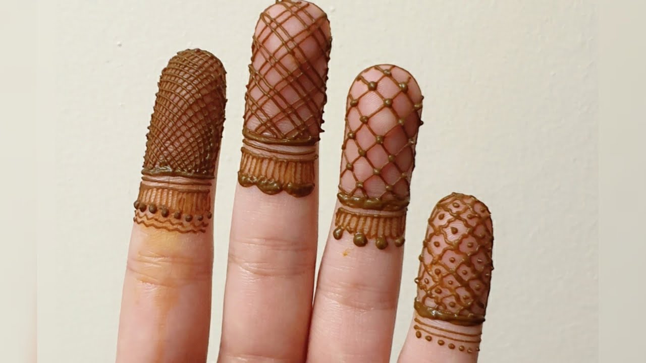 Different & Stylish Finger Tips Mehndi Design - YouTube