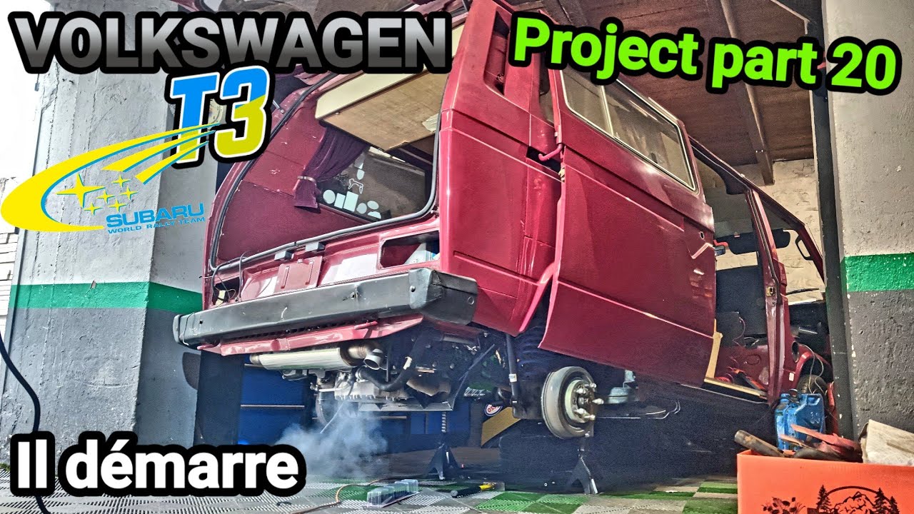 VOLKSWAGEN T3 COMBI SWAP SUBARU Part 20 : Il démarre - YouTube