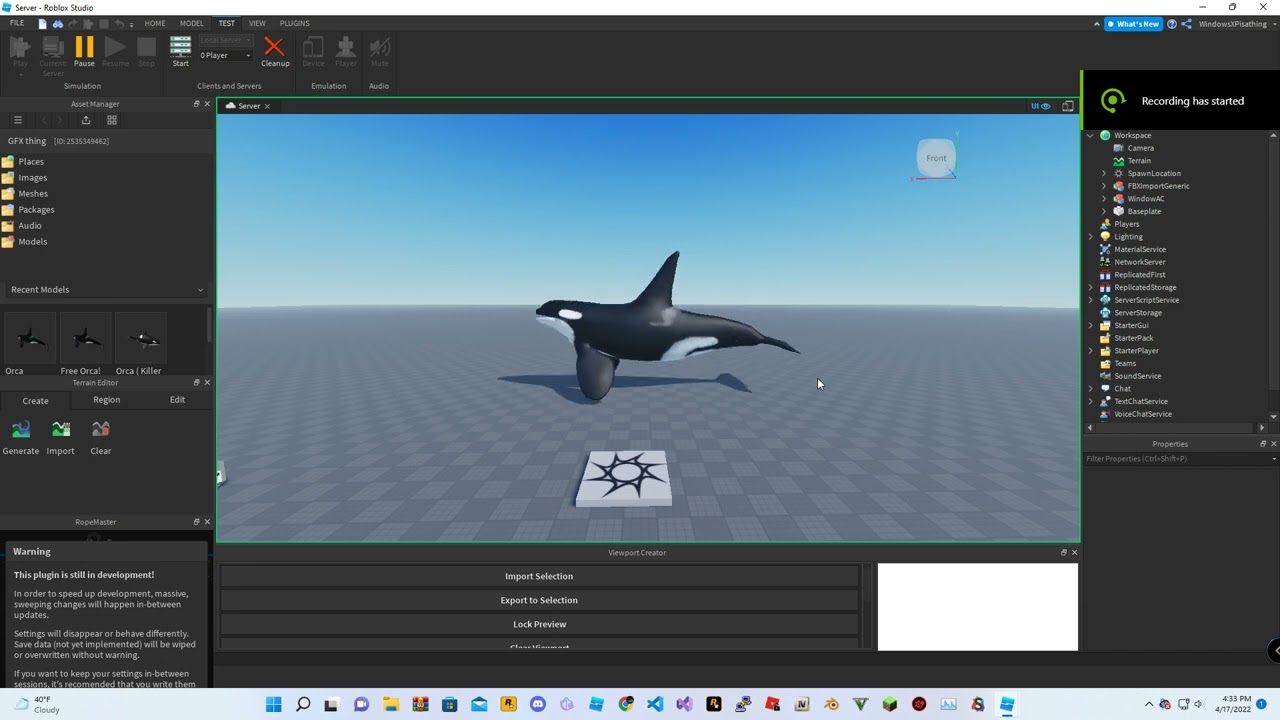 Roblox Deform Orca Animation (Made in roblox Studio) - YouTube