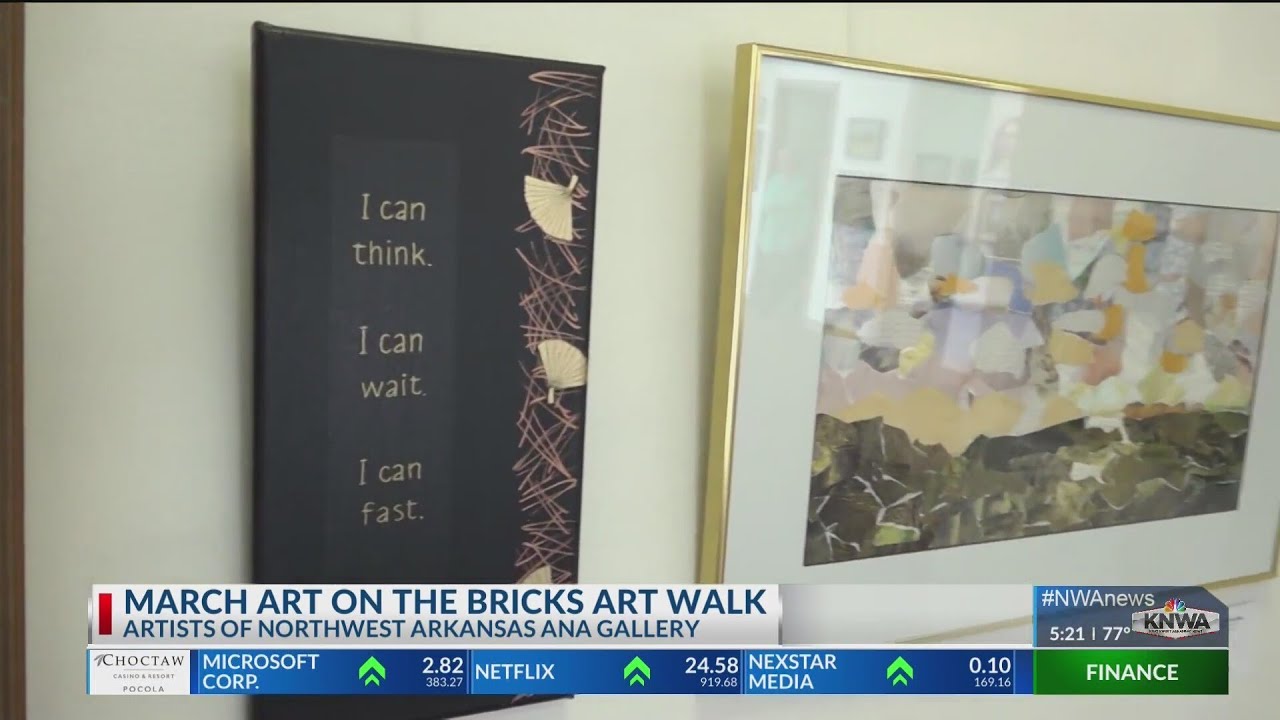 Rogers art gallery reopens with art walk after tornado damage - YouTube