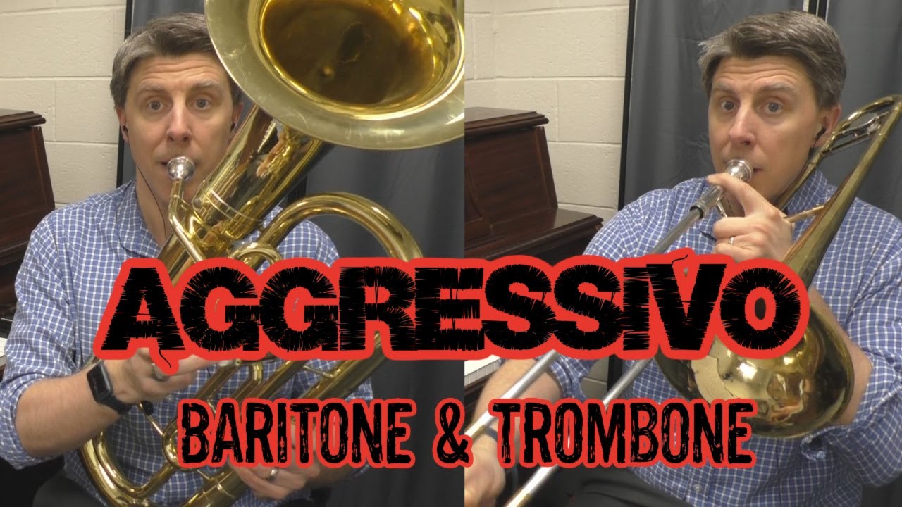 Aggressivo video #8 - TROMBONE BARITONE play along and instructional ...