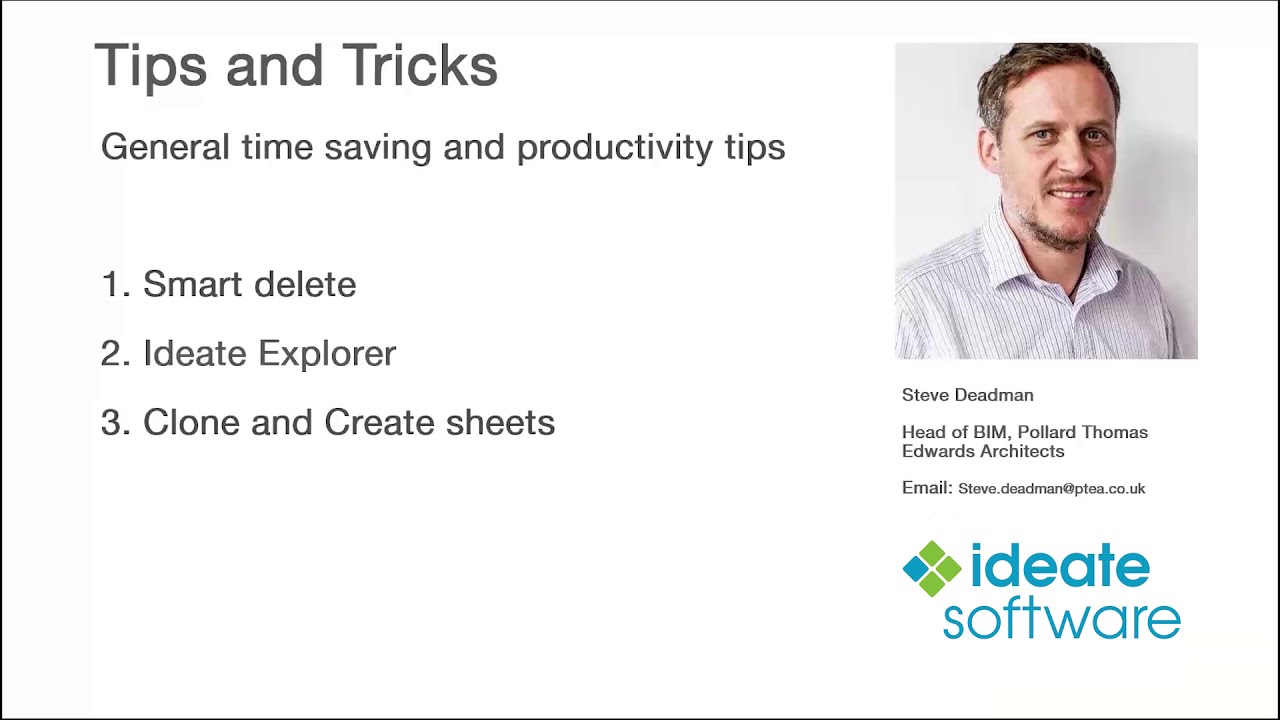 UK User Group Client Presentation - Steve Deadman on Ideate Clone and Ideate Explorer for Revit ...