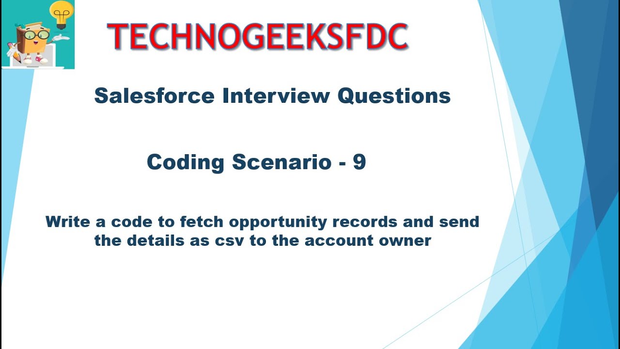 Coding Scenario 9 Create Csv In Apex And Send As Email Attachment Youtube 3970