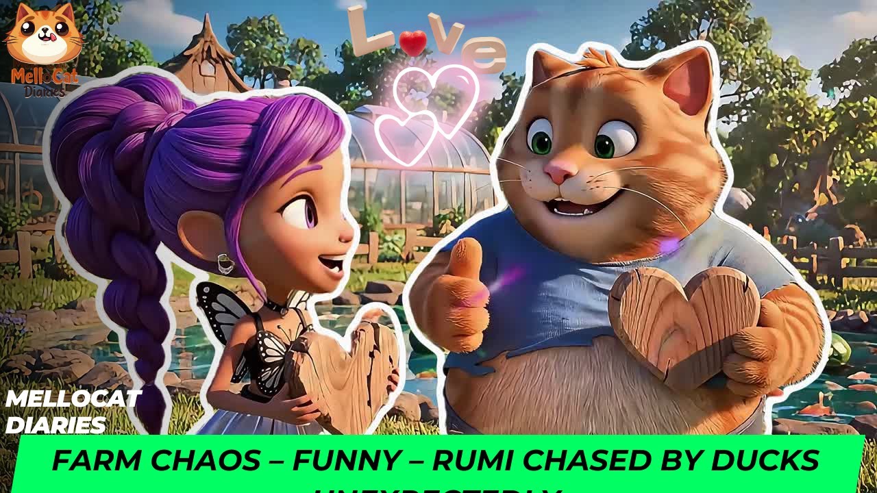 MelloCat Diaries – Farm Chaos – Funny – Rumi Chased by Ducks ...