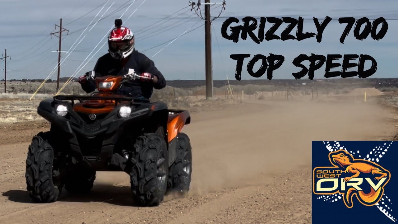 Yamaha Grizzly 700 - TOP SPEED! (Vid #7) - YouTube