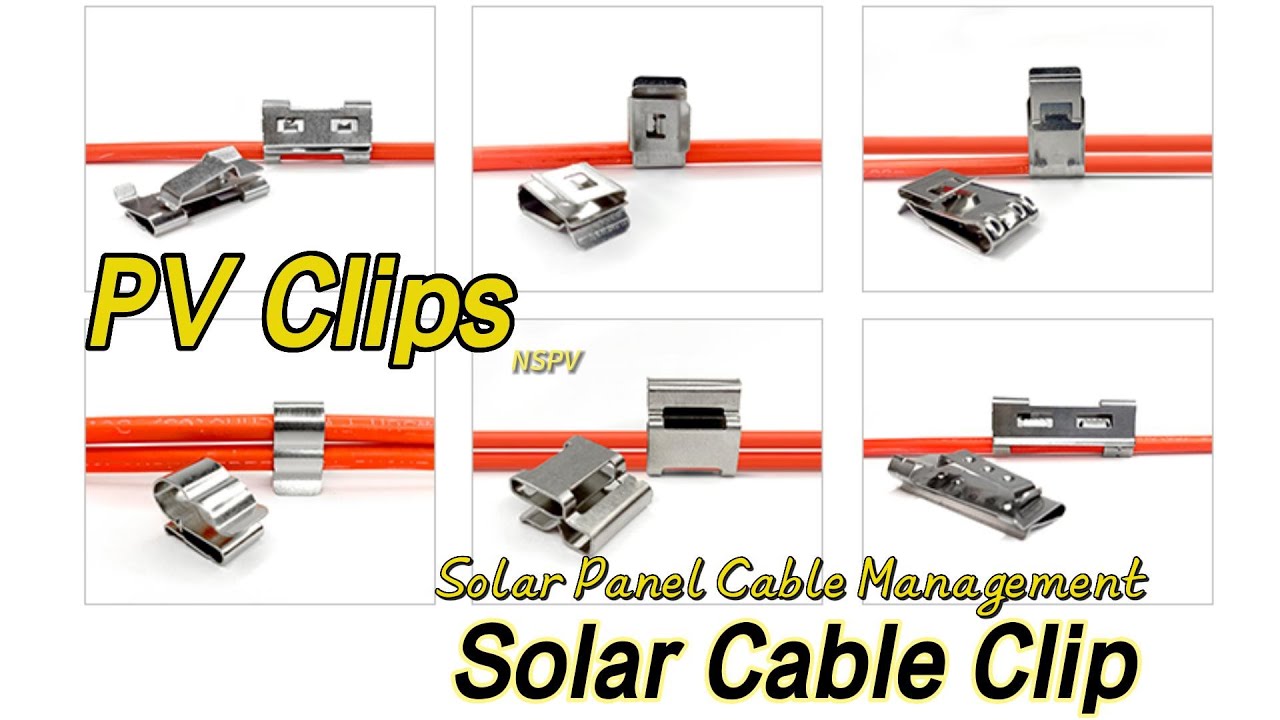 Solar cable clips - YouTube