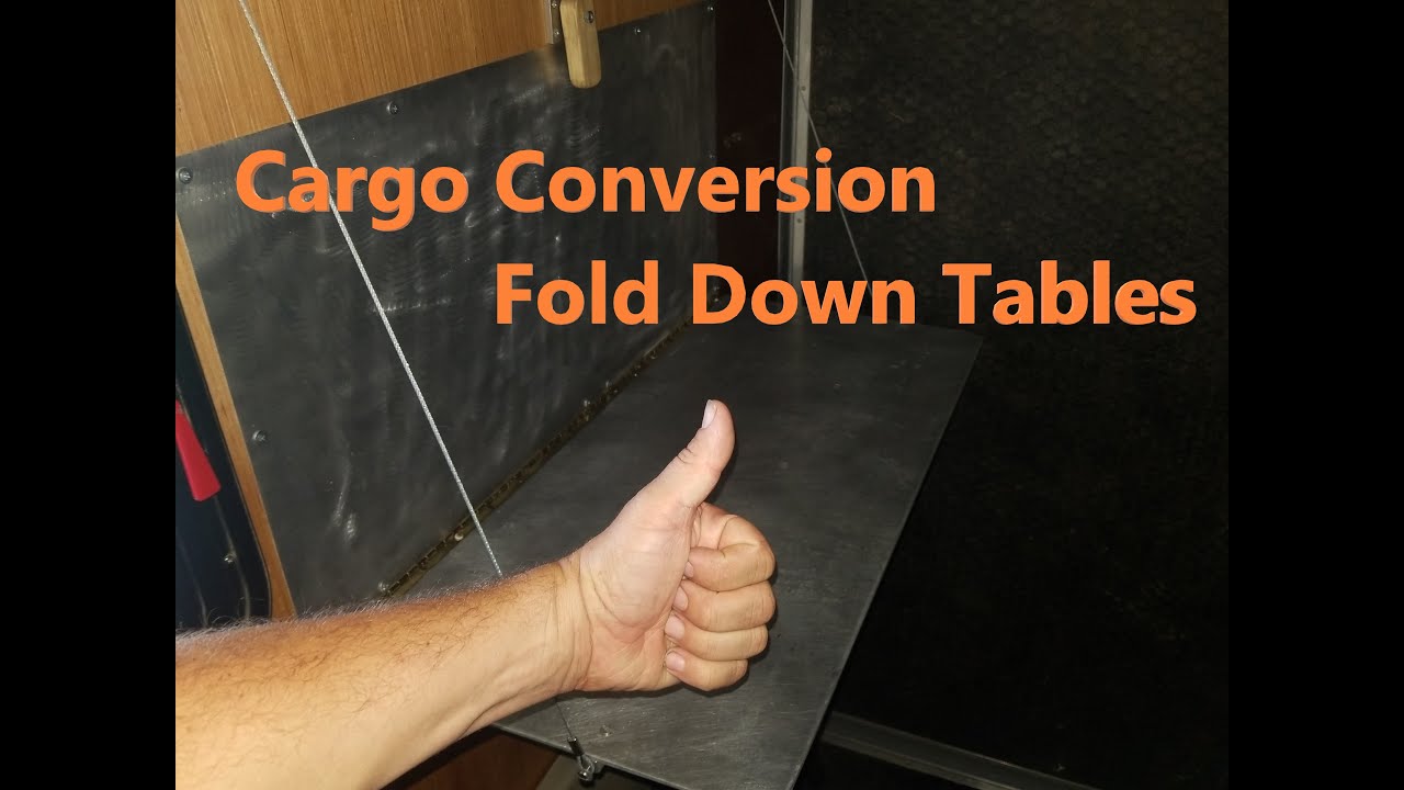 How To build Fold Up Tables on a Cargo Conversion - YouTube