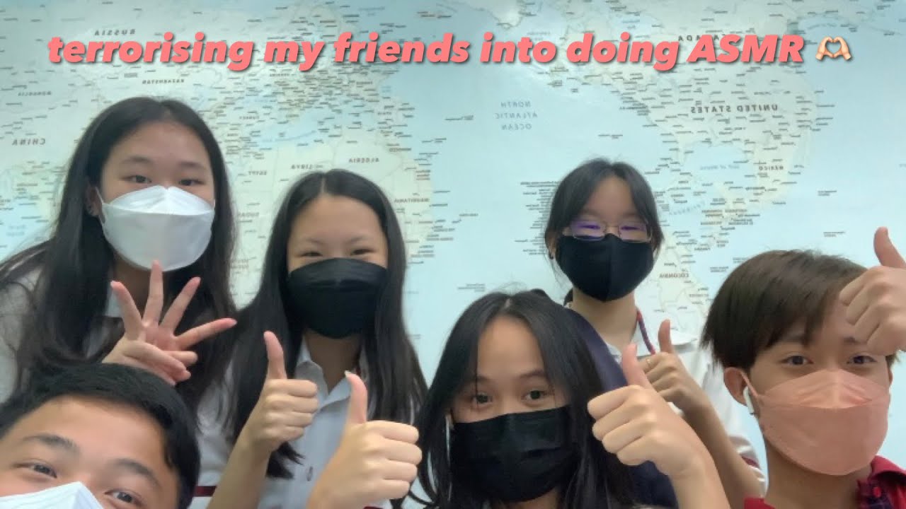ASMR WITH FRIENDS AT SCHOOL - YouTube