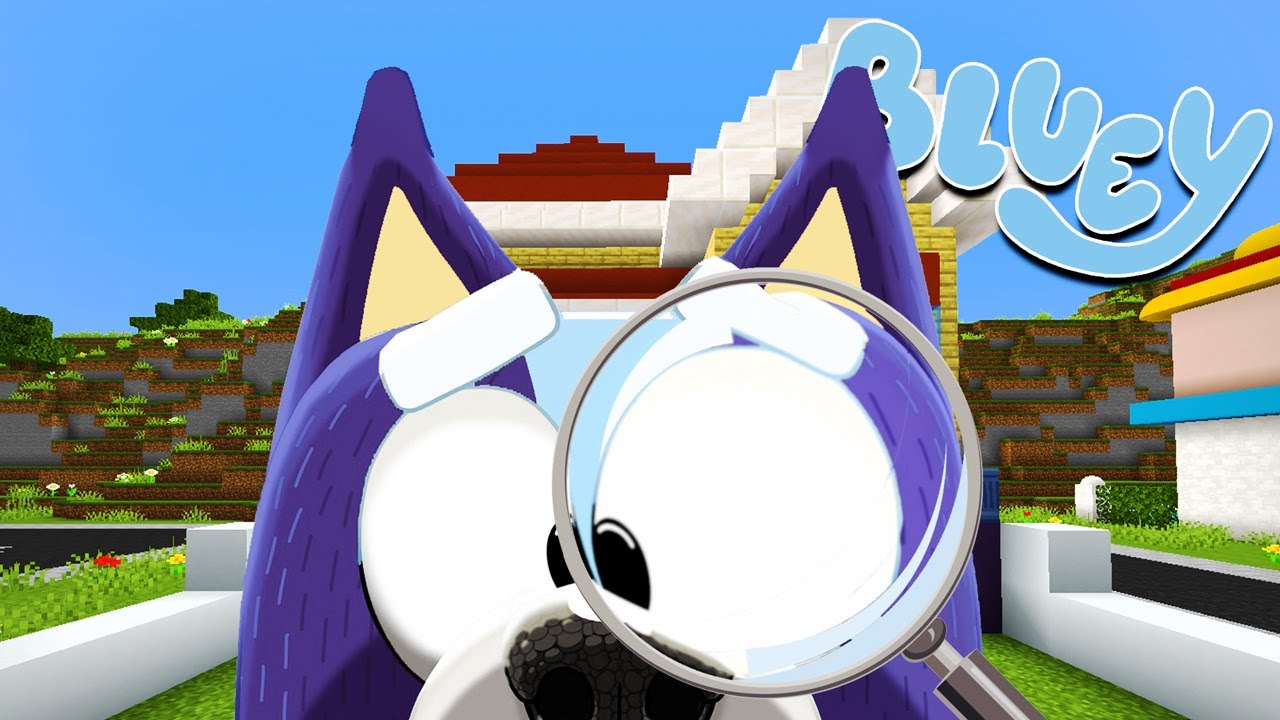 BLUEY ESPIA a sus VECINOS | Las Aventuras de BLUEY en Minecraft! - YouTube