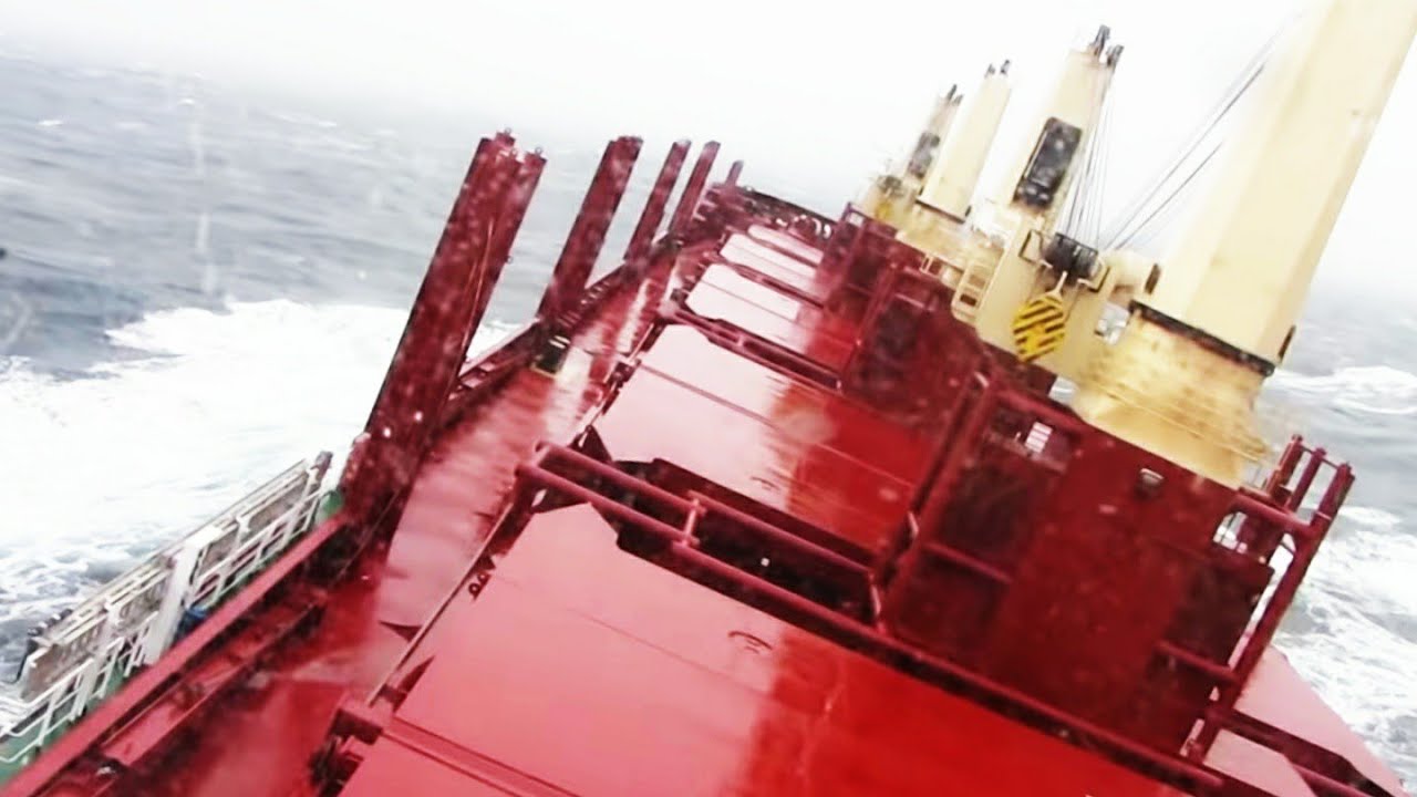 Inside a ship rolling in rough seas - YouTube