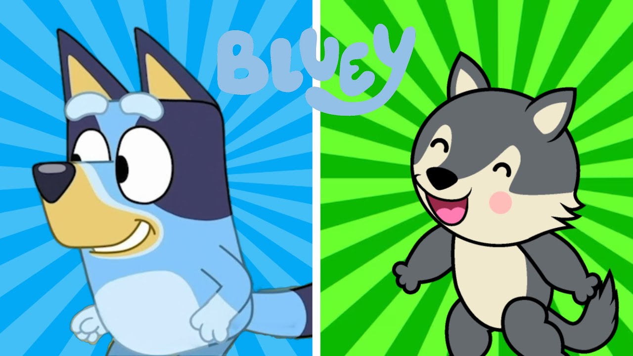 Bluey with TV Shows and Kids Cartoons in Animal Action Zero Budget ...