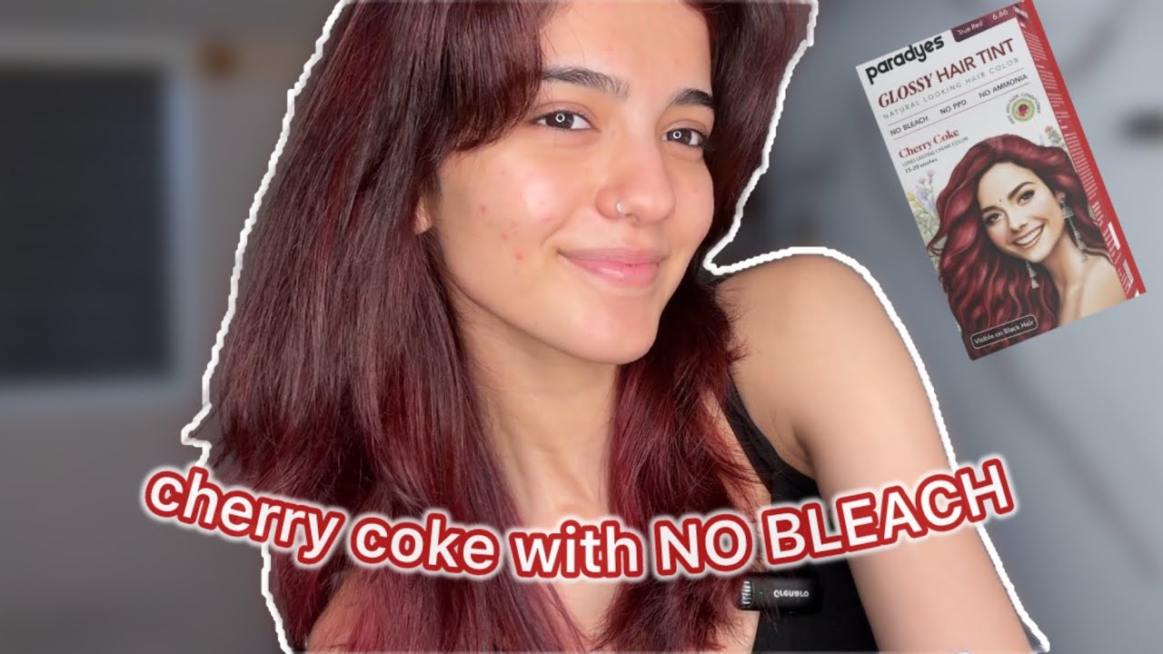colouring my hair with no bleach ~ cherry coke🍒 - YouTube