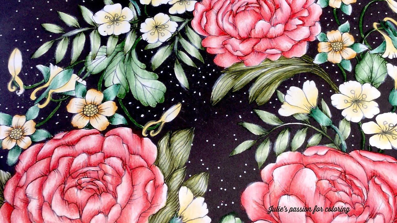 FLORA by Maria Trolle - prismacolor pencils - color along - YouTube