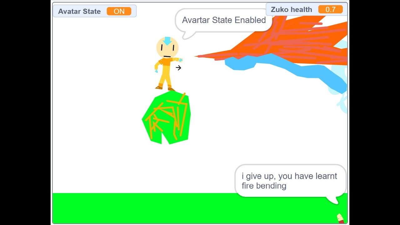 cool avatar the last airbender game on scratch - YouTube