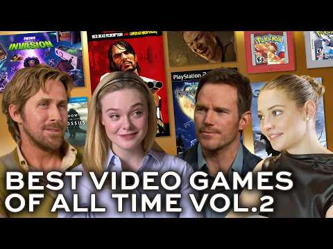33 stars (Ryan Gosling, Guillermo Del Toro, Emma Stone) pick their favorite video games of all time