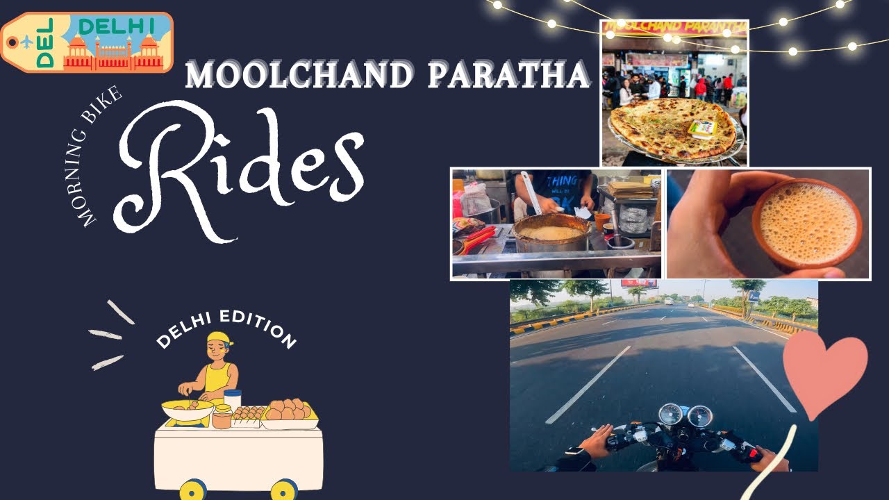 Morning Ride through Delhi | Exploring Moolchand Paratha! 🚴‍♂️🌇 - YouTube
