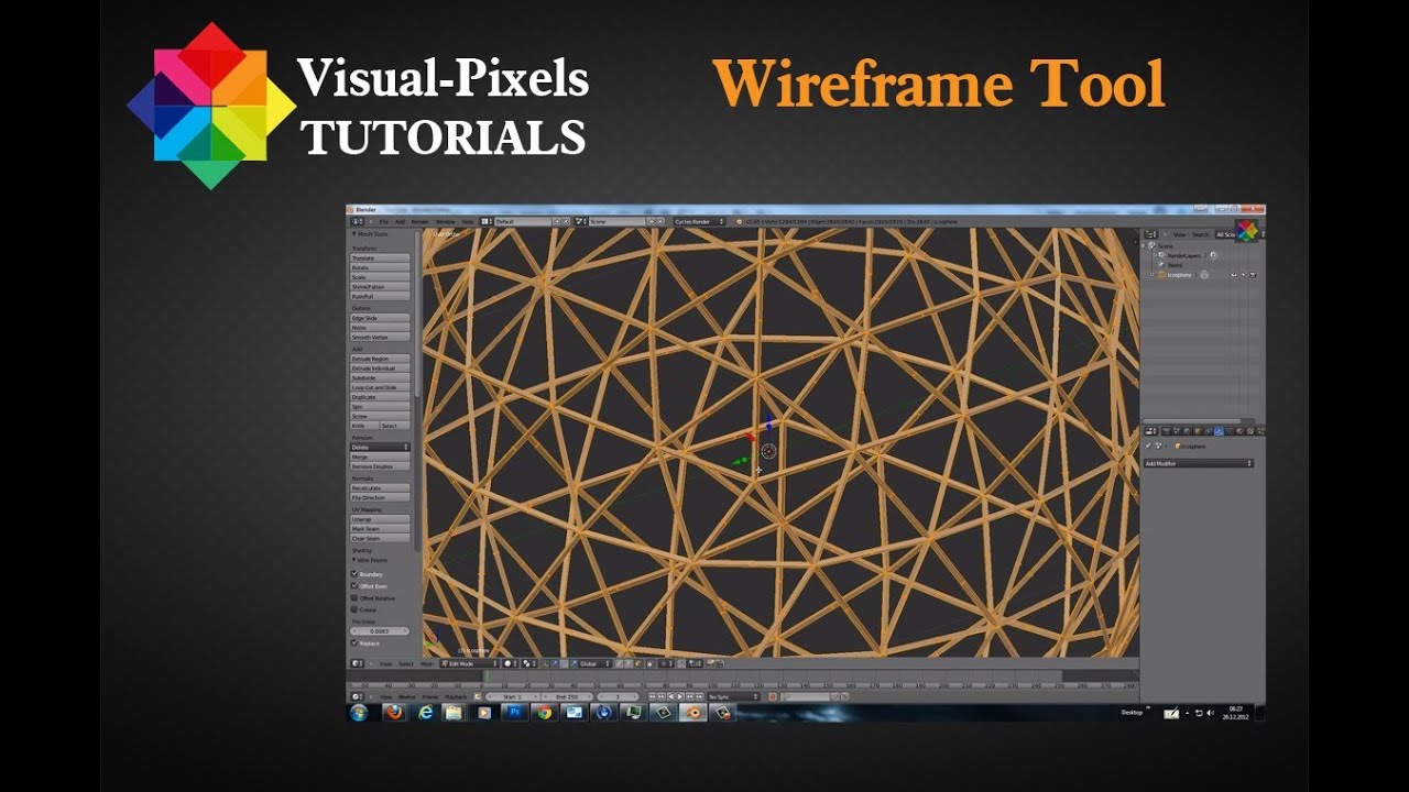 Blender Tutorial - Wireframe Tool - YouTube