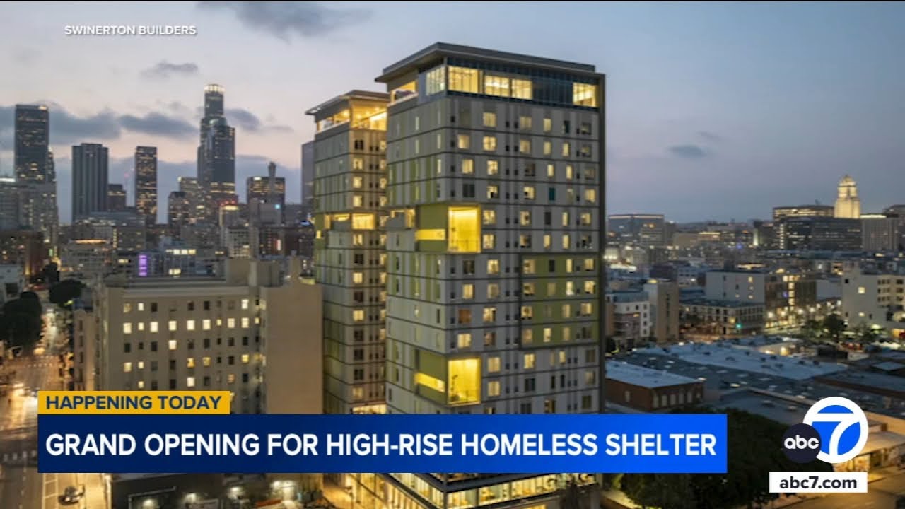 New DTLA high-rise to house homeless in $600,000 units - YouTube