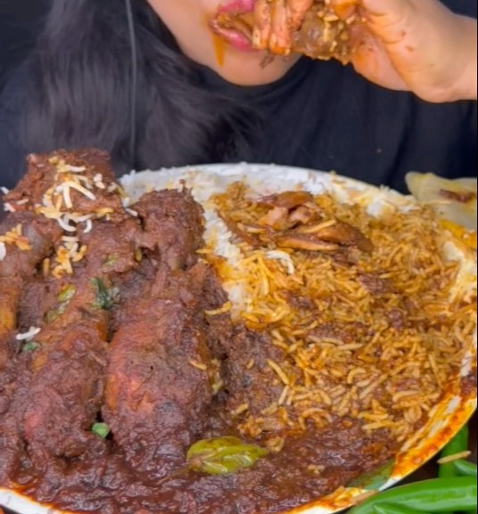 SPICY MUTTON HANDI CURRY,CHICKEN LEG CURRY WITH RICE EATING CHALLENGE ...