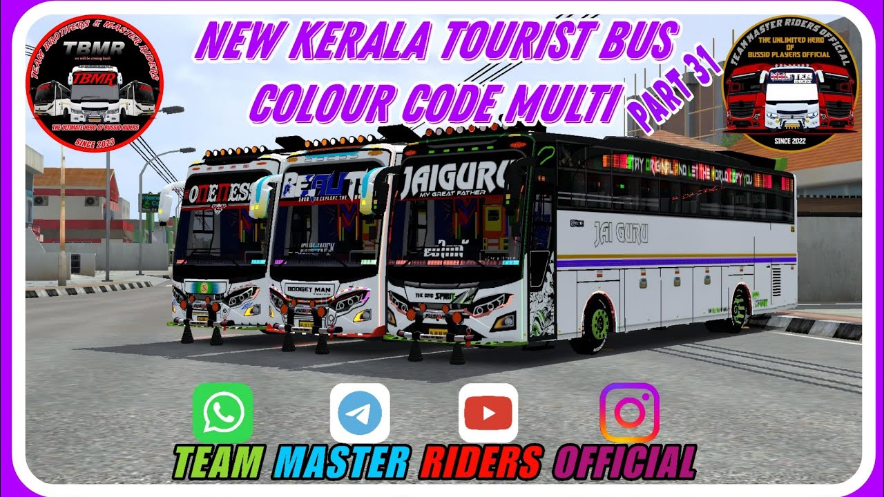 New Kerala Tourist Bus Colour Code Multi Part 31 #gamer #bussid # ...